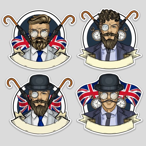 Gentlemen club set Royalty Free Vector Image - VectorStock