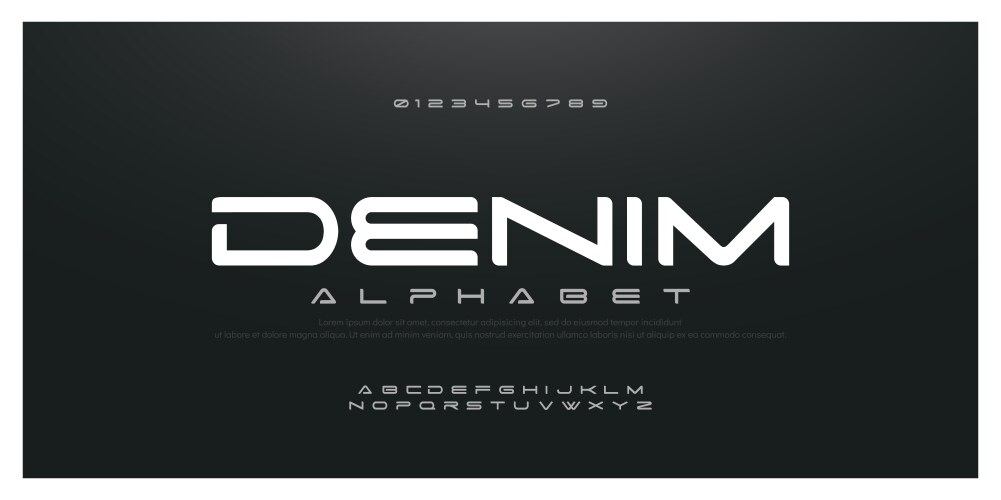 Technology abstract neon font and alphabet techno Vector Image