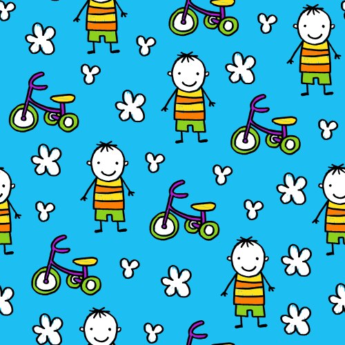 Kids pattern Royalty Free Vector Image - VectorStock