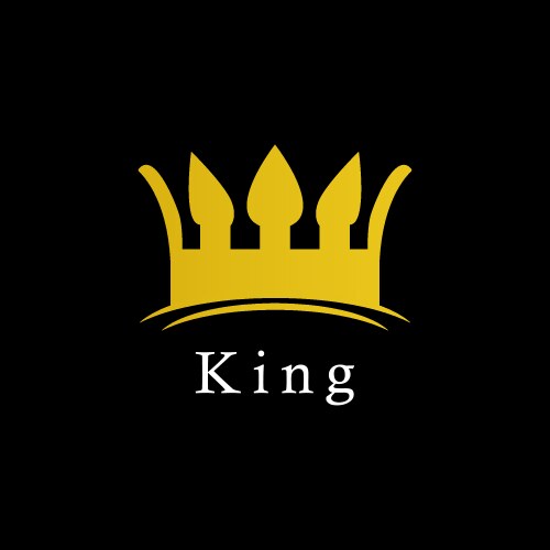 King logo icon template design Royalty Free Vector Image