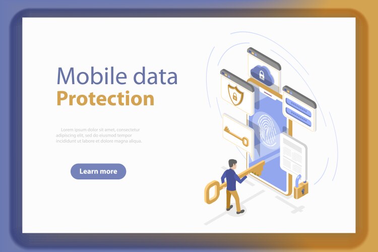 Stealing personal information from your mobile Vector Image