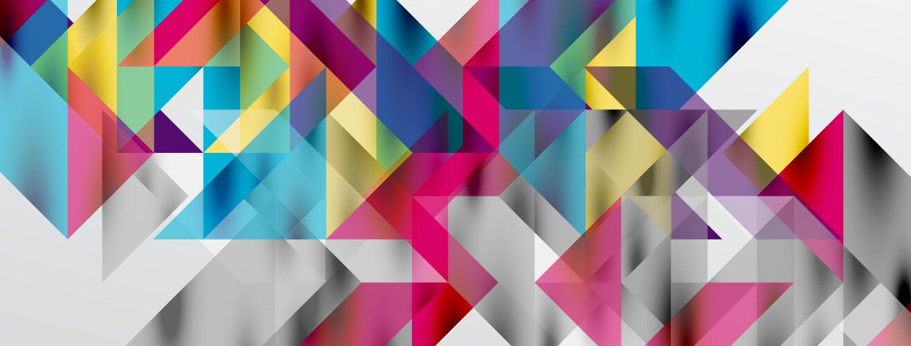 Tech minimal overlapping triangle shapes elements Vector Image