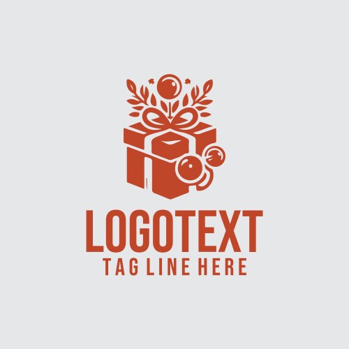 Gift box logo Royalty Free Vector Image - VectorStock
