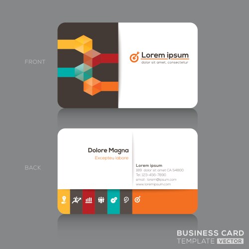 Abstract name card business design Royalty Free Vector Image