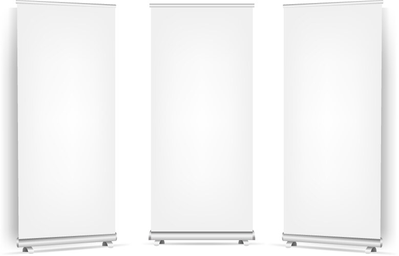 Roll up banner stand template Royalty Free Vector Image