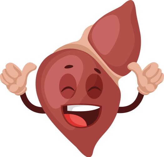 Cartoon liver sketch Royalty Free Vector Image