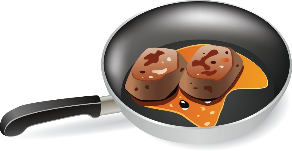 Frying pan Royalty Free Vector Image - VectorStock