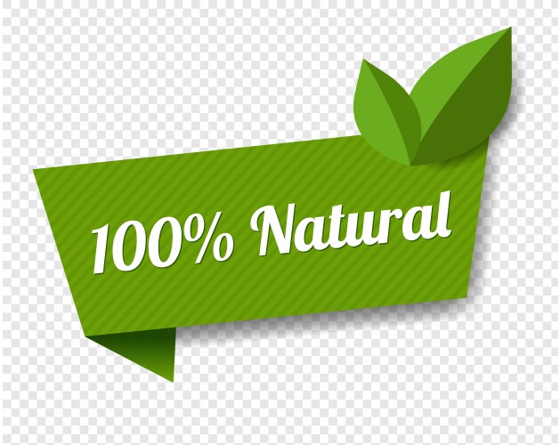 E100naturalproducttransparentbackground Royalty Free Vector