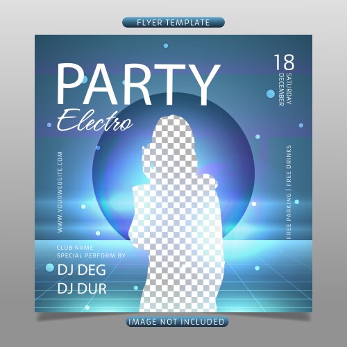 Dance party flyer template Royalty Free Vector Image