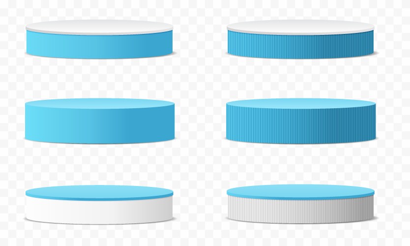 3d cylinder pedestal podium geometric platform Vector Image