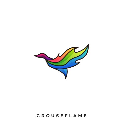 Goose colorful design template Royalty Free Vector Image