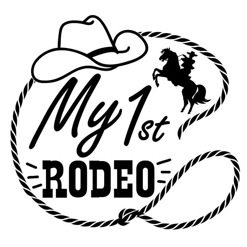 My first rodeo colors printable Royalty Free Vector Image