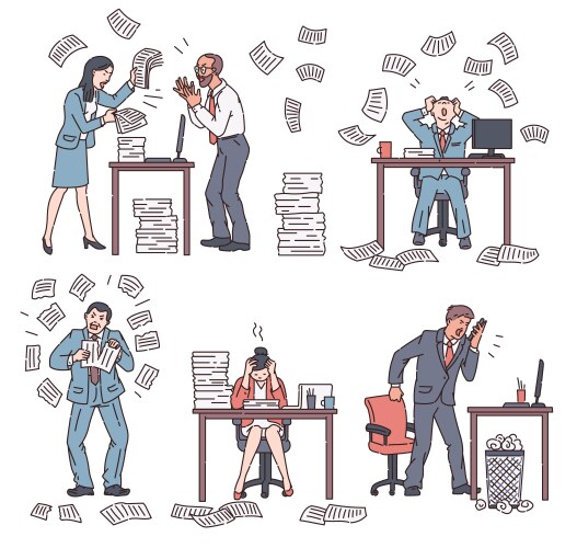 Proactive and reactive thinking chaos order Vector Image