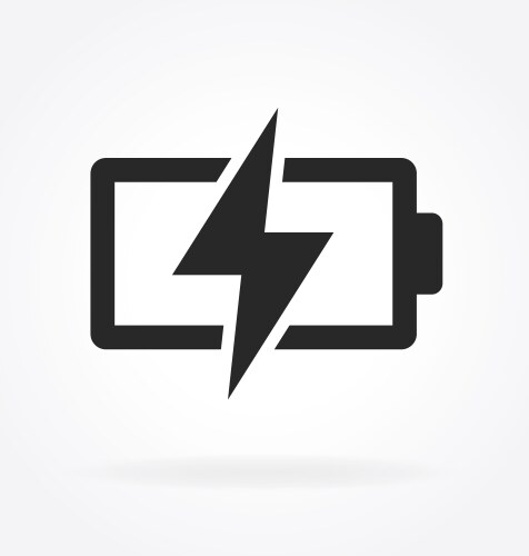 Electro charging battery icon simple Royalty Free Vector