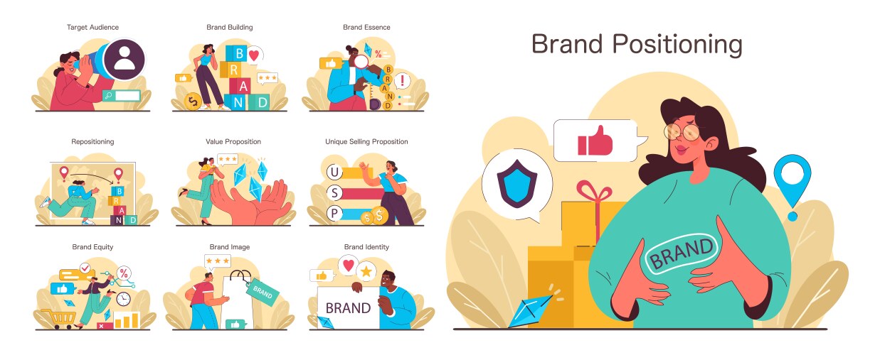 Segmentation Targeting Positioning Vector Images (over 1,000)