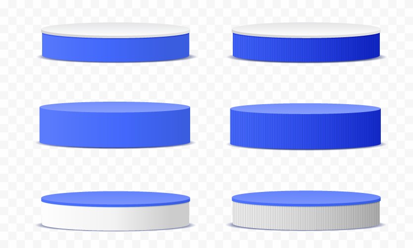 3d cylinder pedestal podium geometric platform Vector Image