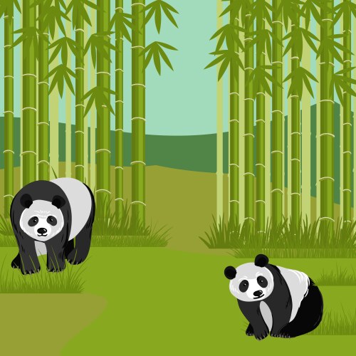 Panda Bamboo Drawing Vector Images (over 4,100)