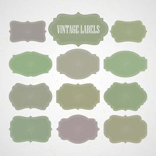 Vintage label frames old frame shapes decorative Vector Image