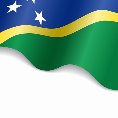 Solomon islands flag wavy abstract background Vector Image