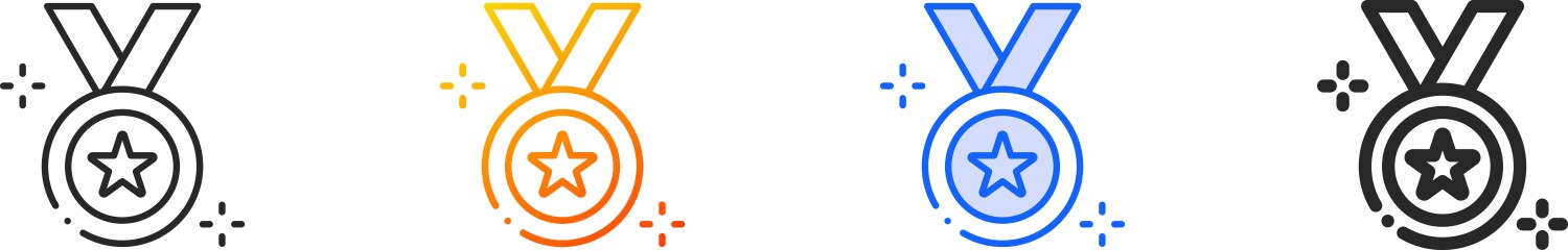 Best iconthin linear gradient blue stroke Vector Image