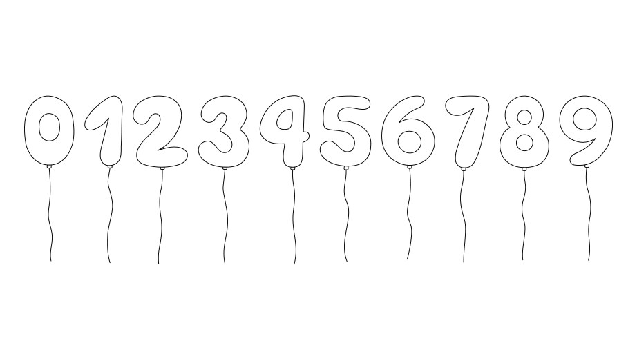 Balloons Numbers Vector Images (over 18,000)