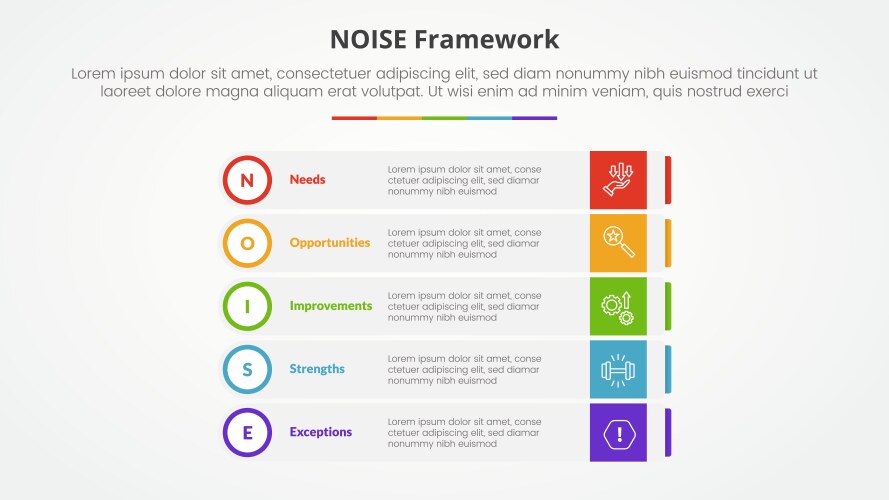 Noise analysis model infographic concept Vector Image