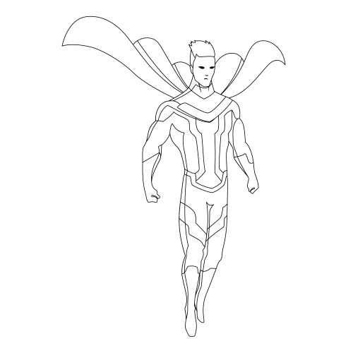 Superhero Outlines Vector Images (over 1,800)