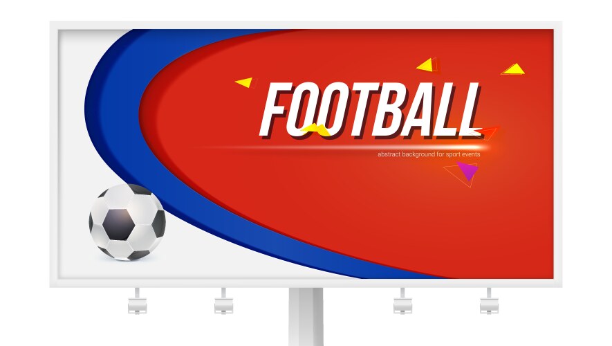 Poster on billboard with playing ball banner Vector Image