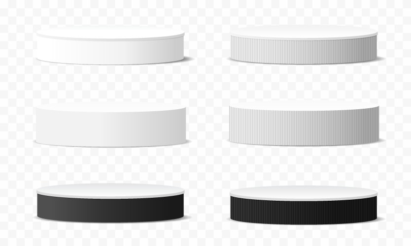 3d cylinder pedestal podium geometric platform Vector Image