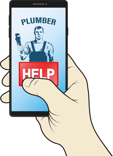 Plumber smiling - cartoon Royalty Free Vector Image