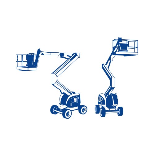 Boom lift logo Royalty Free Vector Image - VectorStock