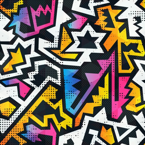 Graffiti seamless pattern Royalty Free Vector Image