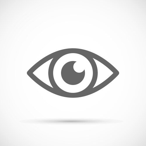 Sensitive content icon eye symbol Royalty Free Vector Image