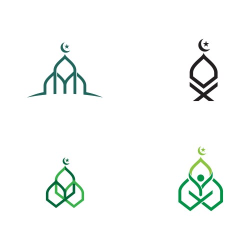 Islamic school icon design Royalty Free Vector Image