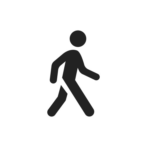 Walking Man Icon - Pedestrian Signal Royalty Free Vector