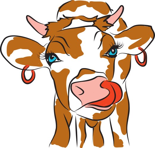 Cow color Royalty Free Vector Image - VectorStock