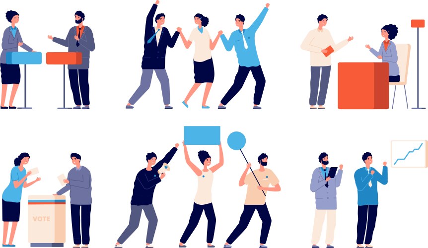 Political leader election campaign politics Vector Image