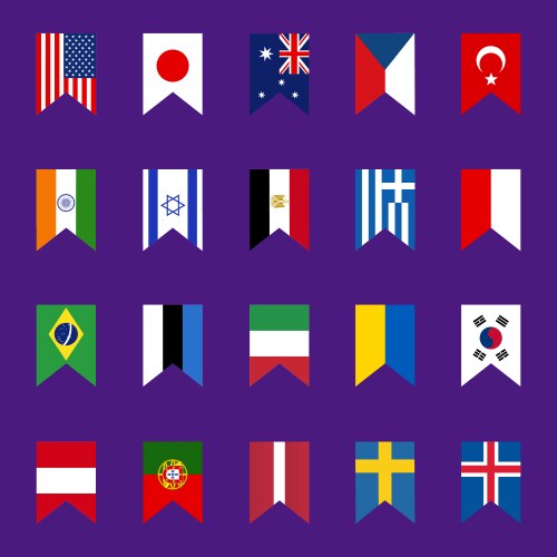 Country flags Royalty Free Vector Image - VectorStock