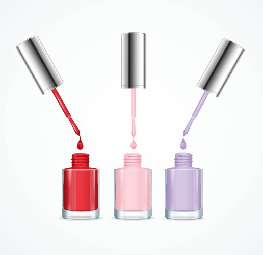Nail polish set Royalty Free Vector Image - VectorStock