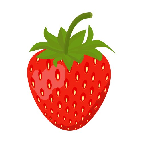 Simple strawberry Royalty Free Vector Image - VectorStock