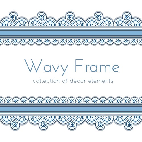 Wave borders Royalty Free Vector Image - VectorStock