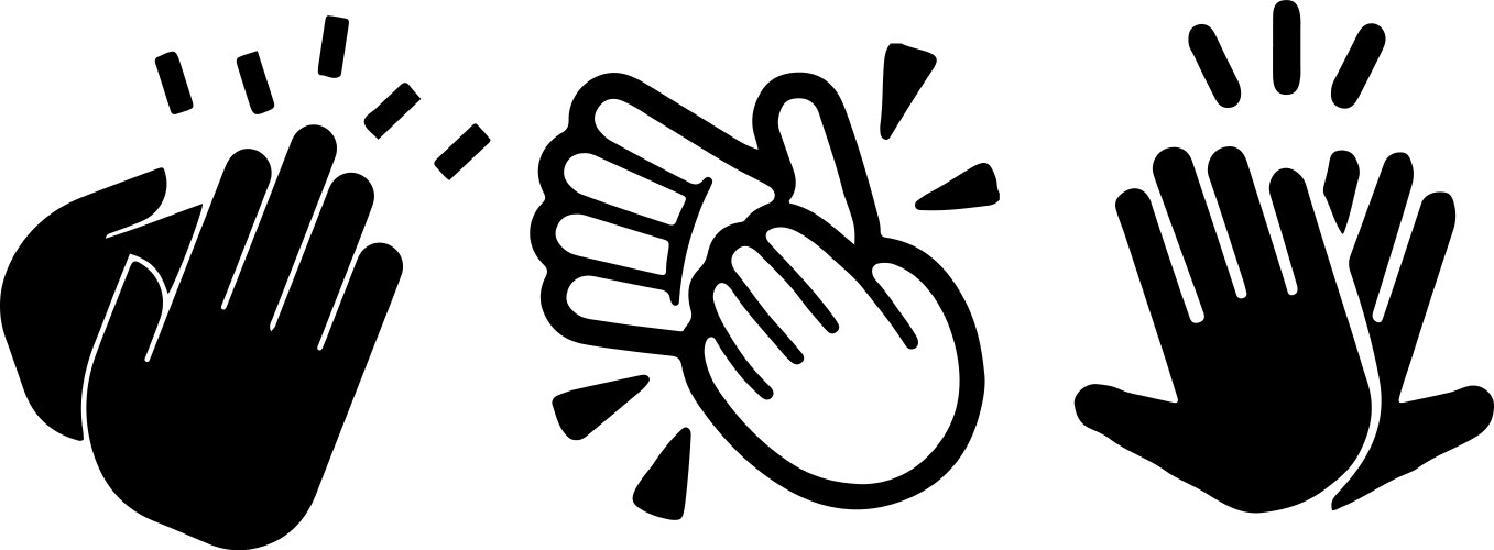 Hands clapping icon applause Royalty Free Vector Image
