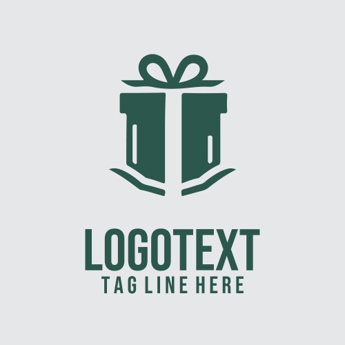 Gift box logo Royalty Free Vector Image - VectorStock