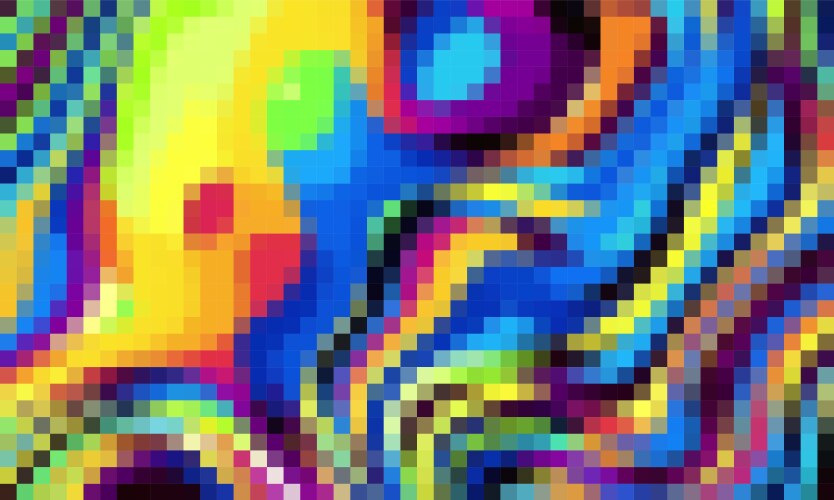 Trippy psychedelic colorful neon geometric shapes Vector Image