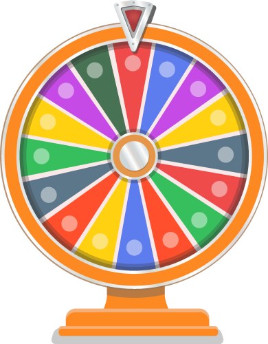 Fortune wheel in flat style blank template game Vector Image