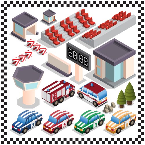 Car racing Royalty Free Vector Image - VectorStock