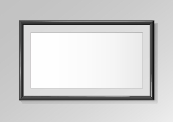 Realistic rectangular gold frame template Vector Image