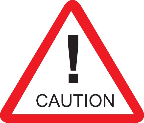 Road narrowing ahead on the left warning sign Vector Image