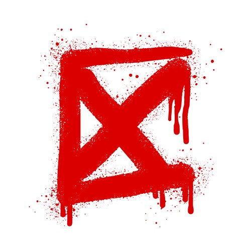 Painted Red X Vector Images (over 1,300)