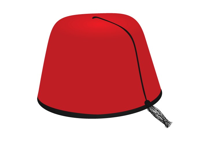 Traditional turkish hat fez or tarboosh Royalty Free Vector